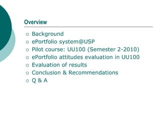 Student attitudes towards the use of e-portfolios | PPTX ...