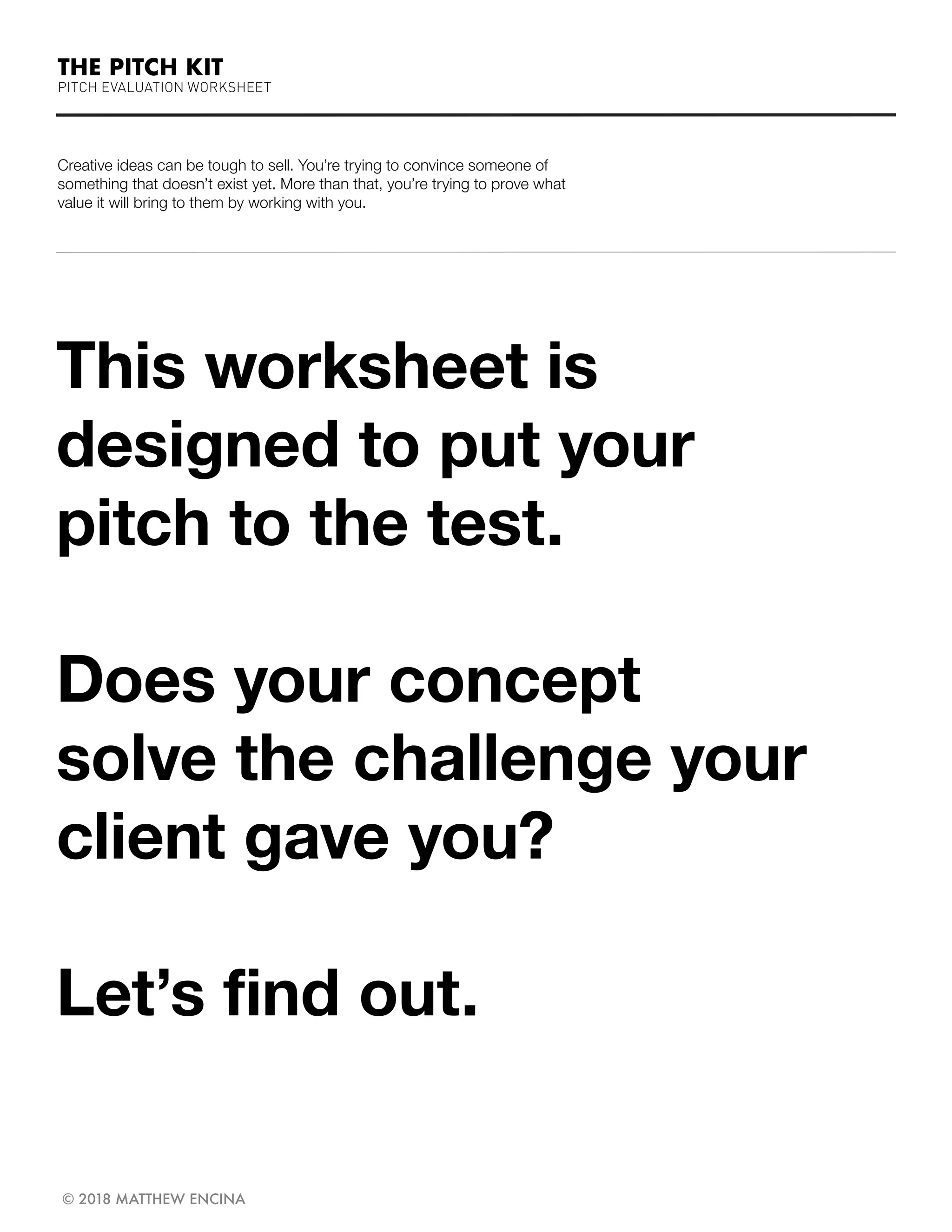 Pitch Evaluation Criteria | PDF