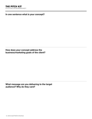 Pitch Evaluation Criteria | PDF