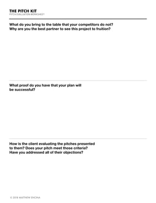 Pitch Evaluation Criteria | PDF