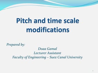 Pitch and time scale modifications | PPT