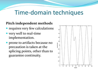 Pitch and time scale modifications | PPT