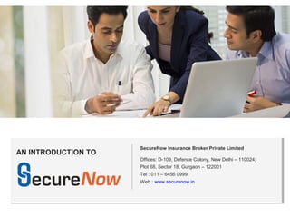Insurance Innovation Award-Secure Now Insurance Broker | PPT
