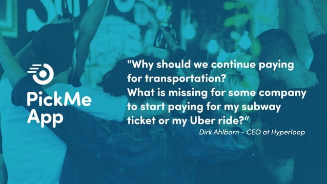 PickMeApp Pitch Deck 2017 | PPT