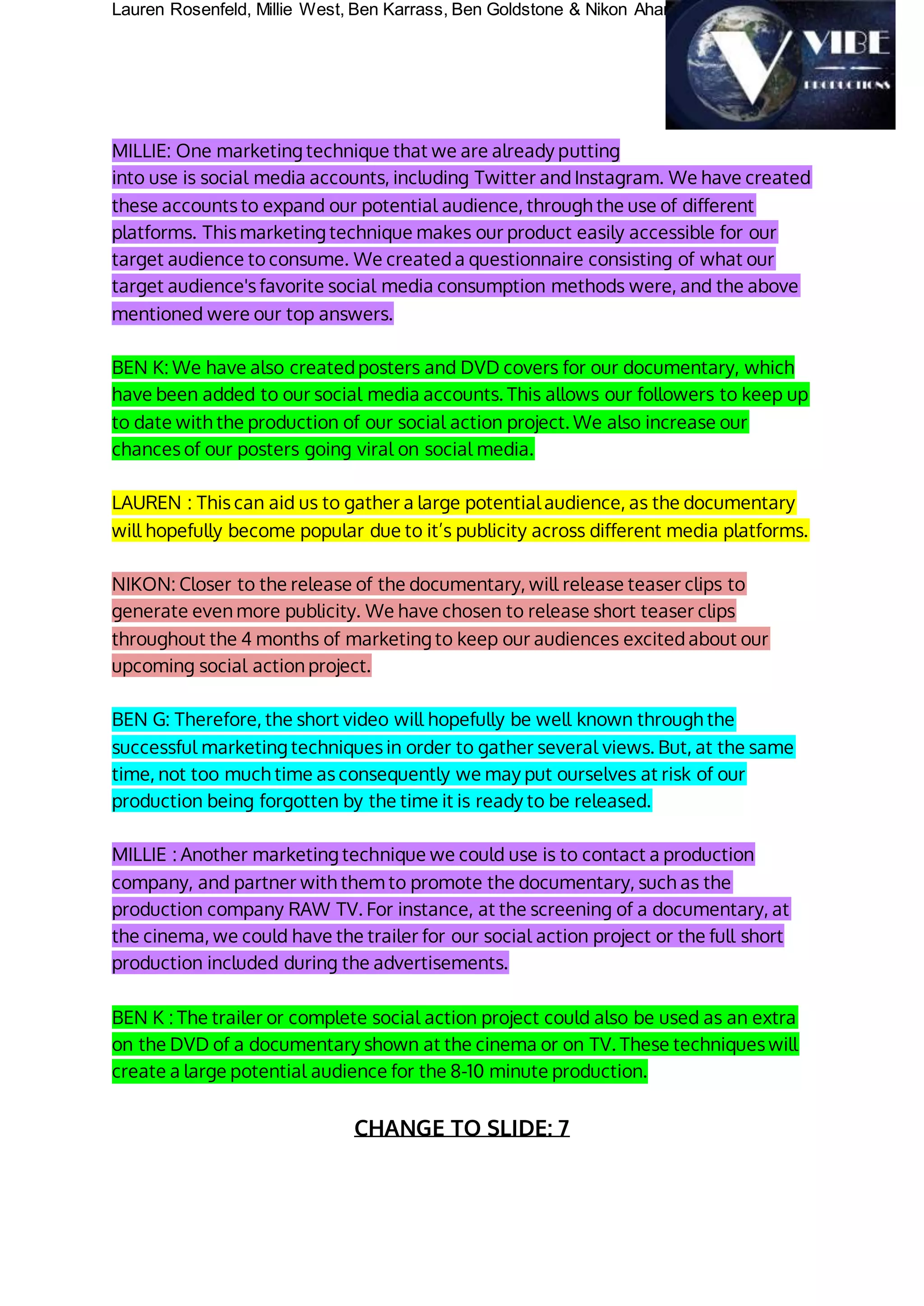 Task 5 - Pitch script | DOCX