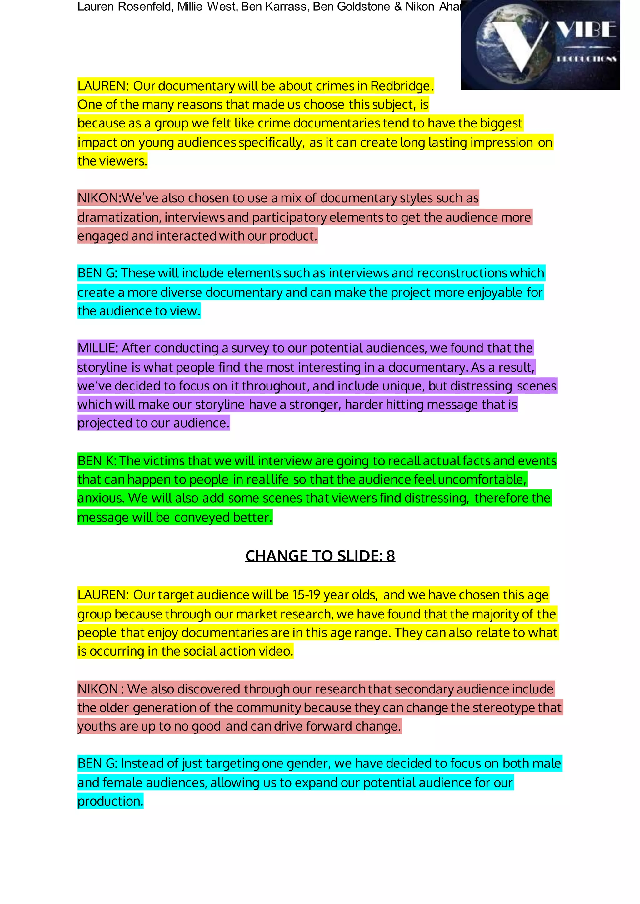 Task 5 - Pitch script | DOCX