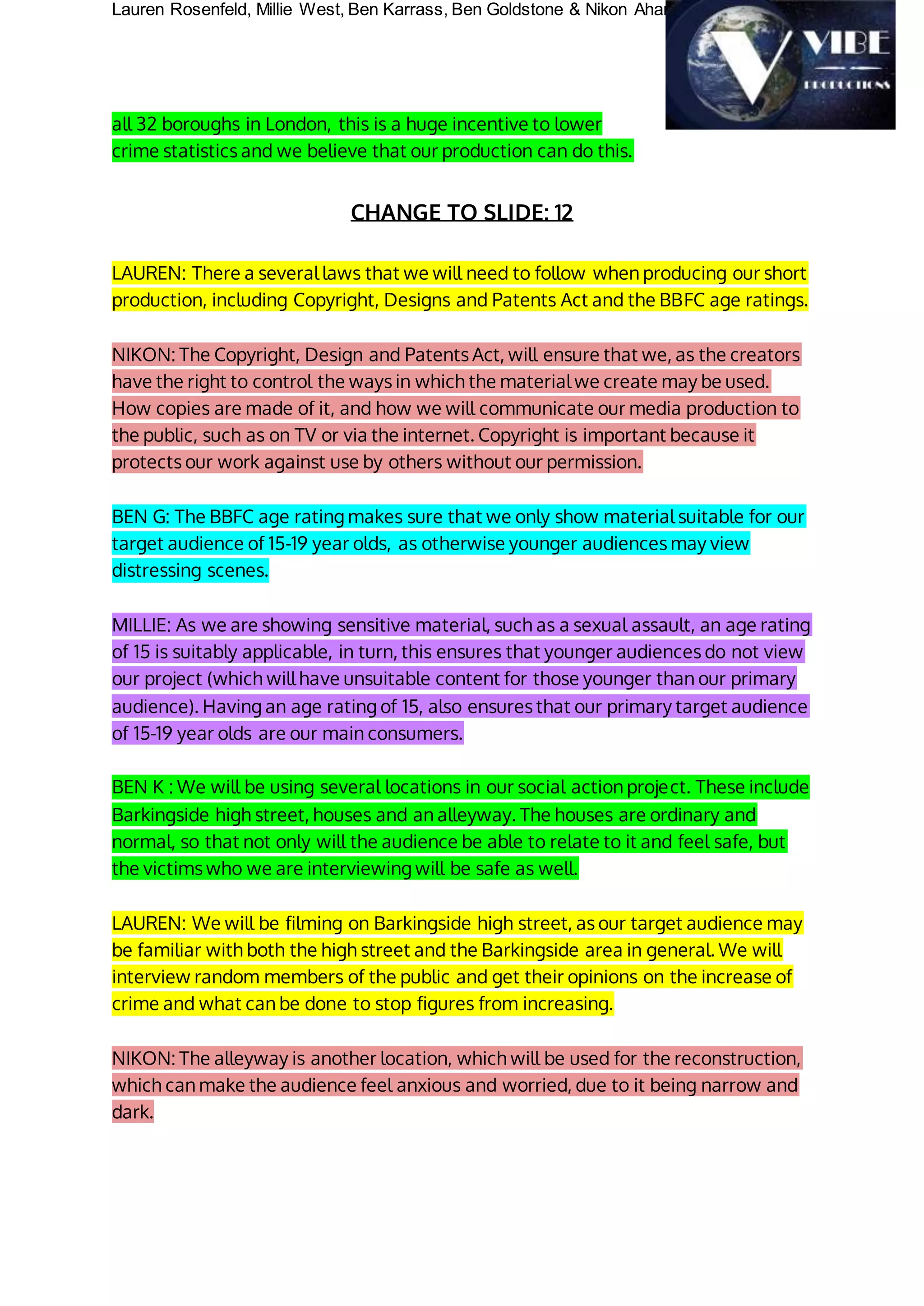 Task 5 - Pitch script | PDF