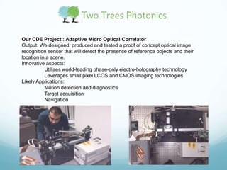 CDE Marketplace: Two Trees Photonics | PPT