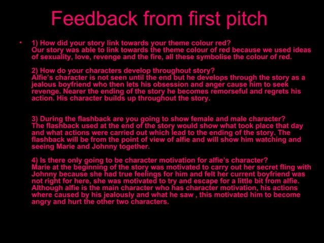 Pitch And Feedback | PPT