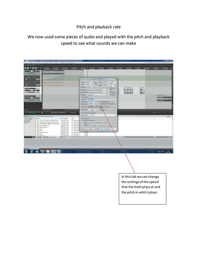 Pitch and playback rate | DOCX | Digital Audio | Computer Software and Applications