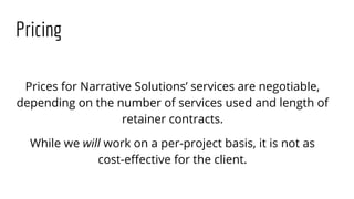 Narrative Solutions: How We Can Help You | PPT