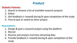 A web platform for personalized diabetes research (pitch deck) | PPTX