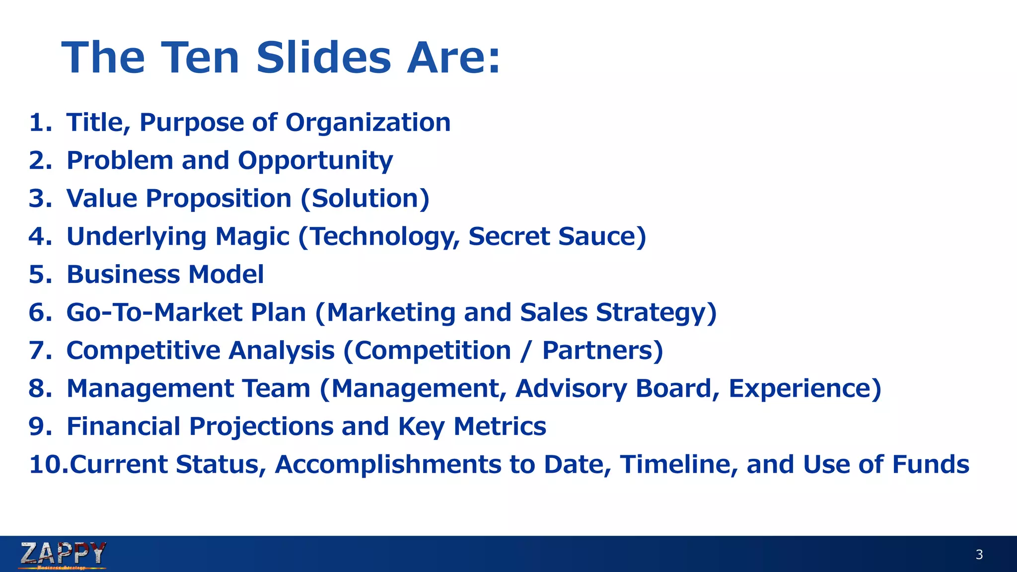 Pitch Deck Contents Sample | PDF