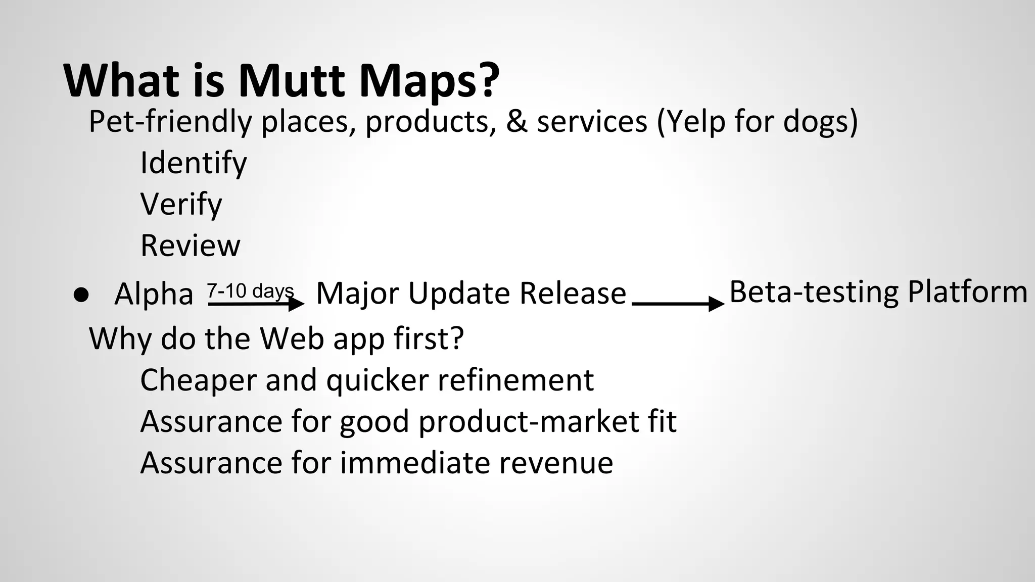 Pitch deck for mutt maps | PPT