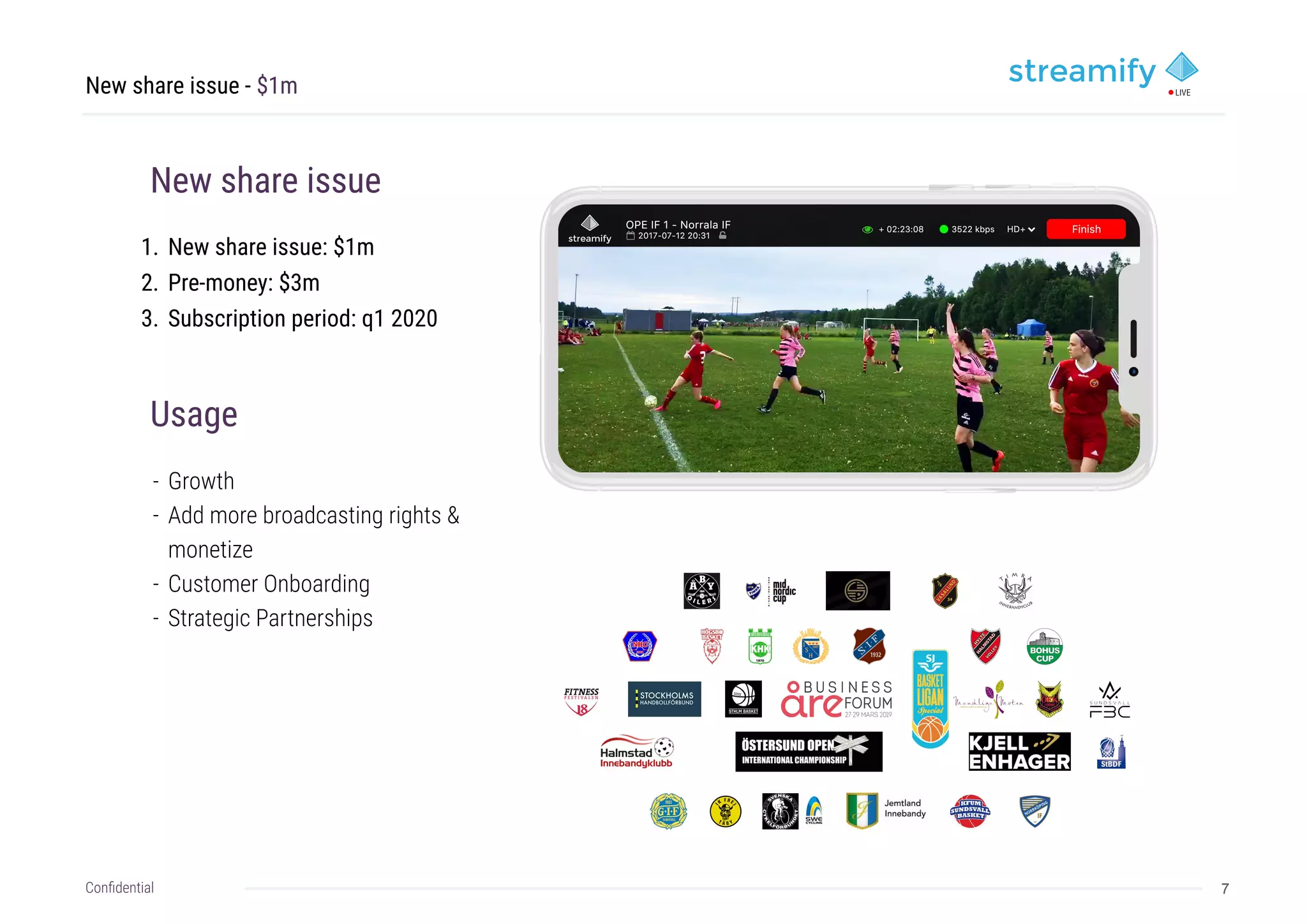Pitchdeck Streamify - Uber for live streaming pay-per-view | PDF