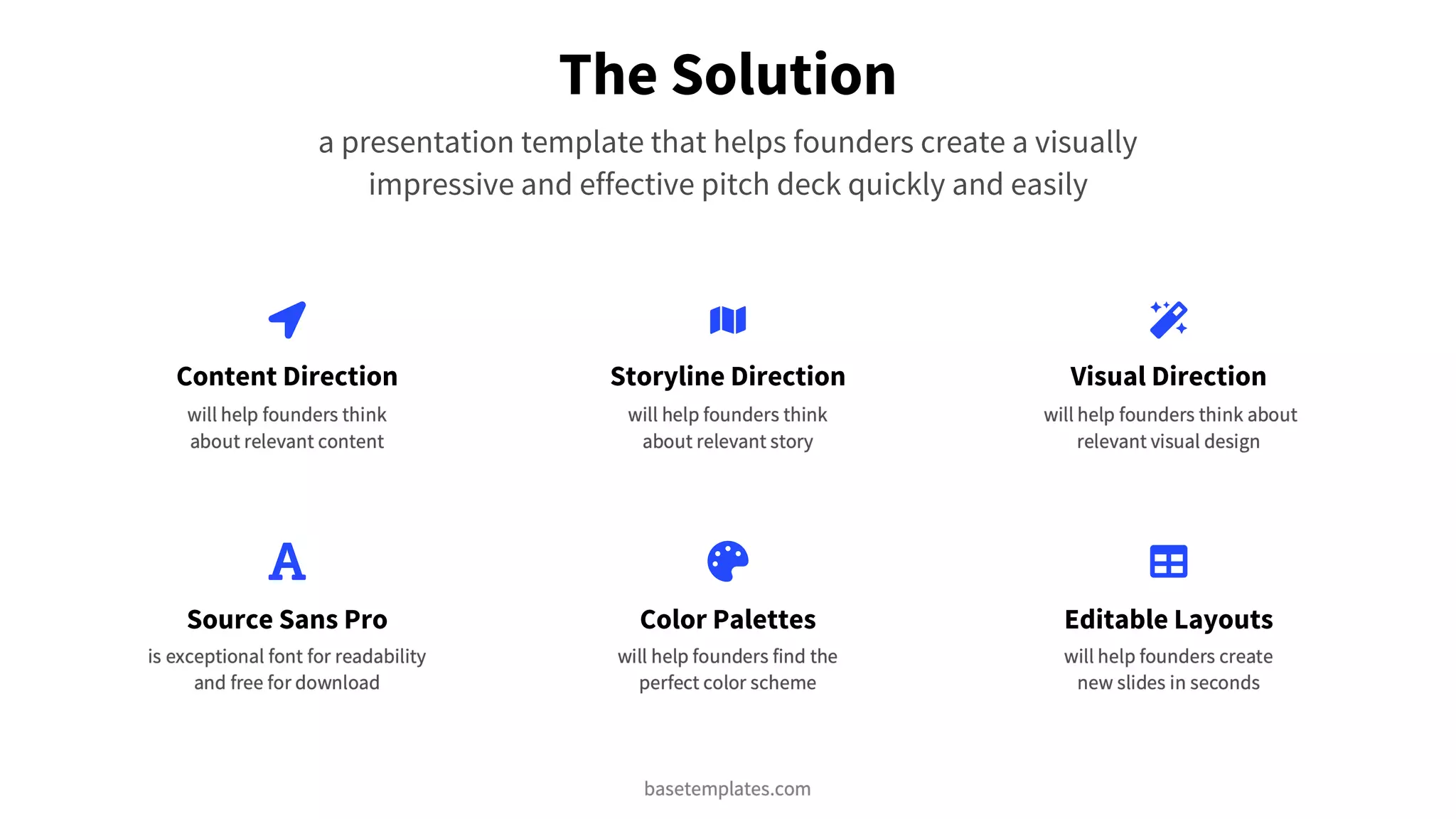 Pitch Deck Template 3 (reading version) - BaseTemplates | PPT