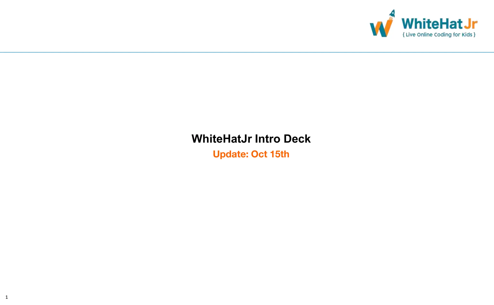 Pitch deck WhiteHat Junior (byjus business model) | PPTX