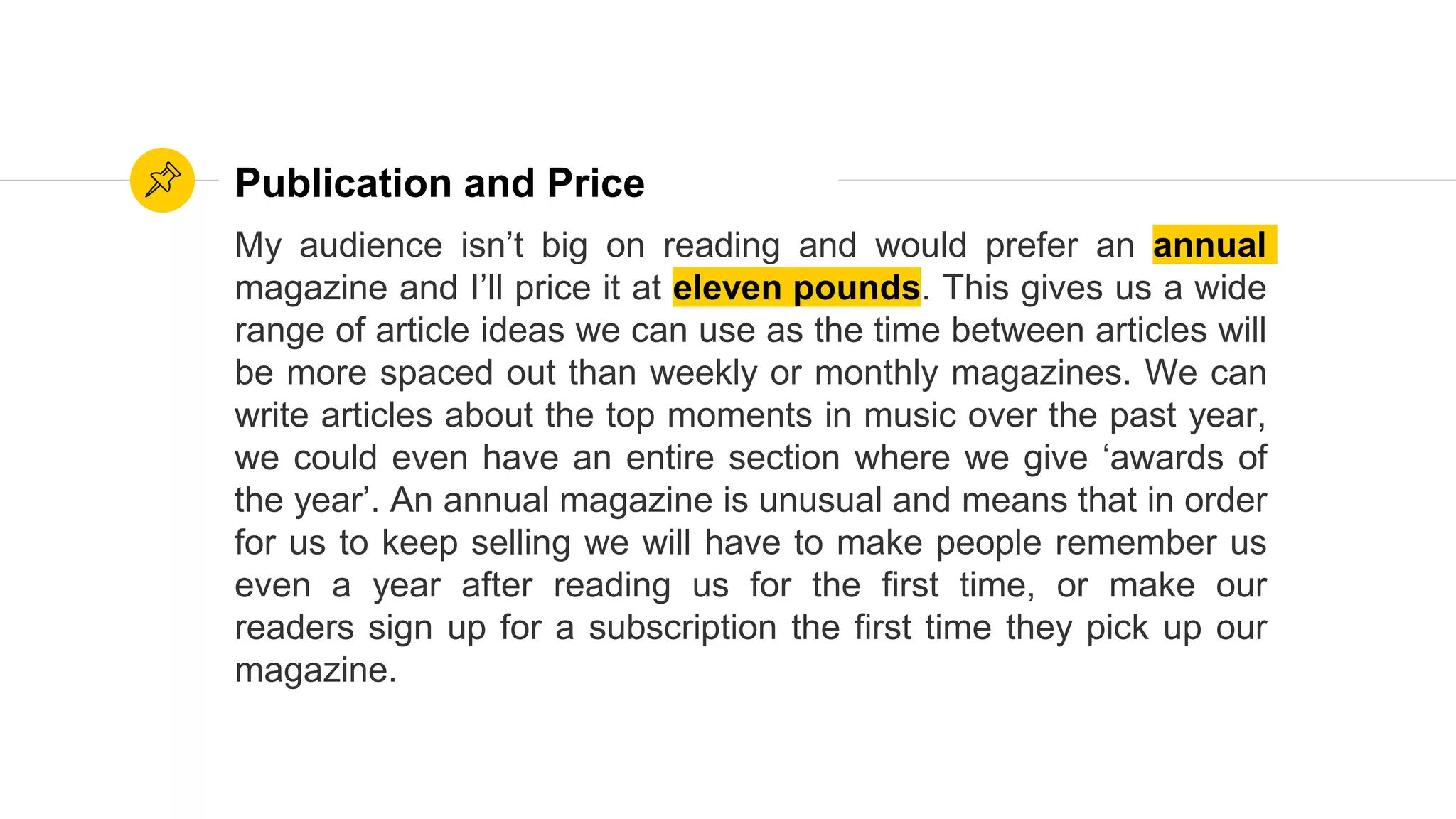 Magazine Pitch - Media Studies | PPTX | Contemporary Hits/Pop/Top 40 ...