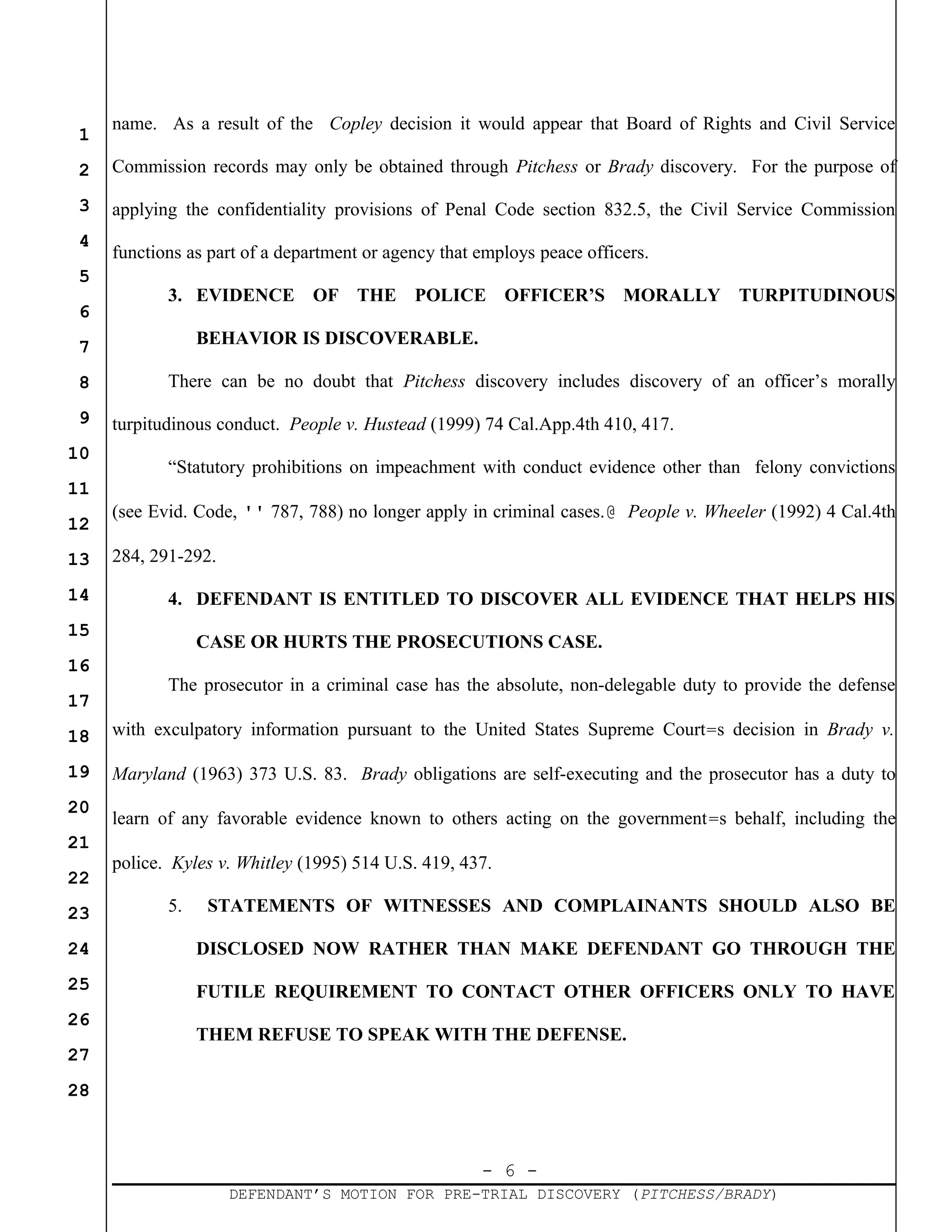 Pitchess motion belvin | DOC