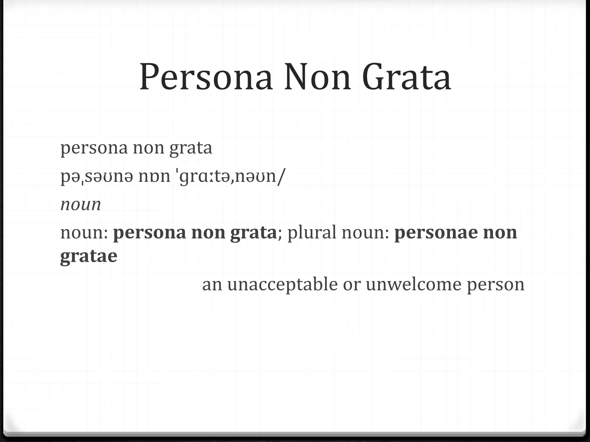 Pitch for Persona non grata | PPTX