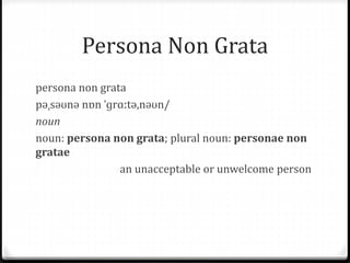 Pitch for Persona non grata | PPTX