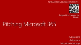 Pitching Microsoft 365 | PDF
