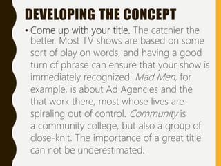 PowerPoint: Pitching a TV Show | PPT