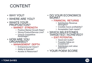 Pitching POEM to Business Angels & Groups | PPT