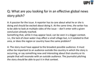 Pitching stories to editors | PPTX