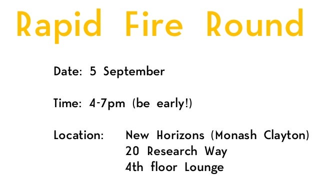 Pitch Originator - Rapid Fire Round prep workshop