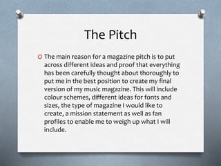 Pitch plan for magazine | PPT