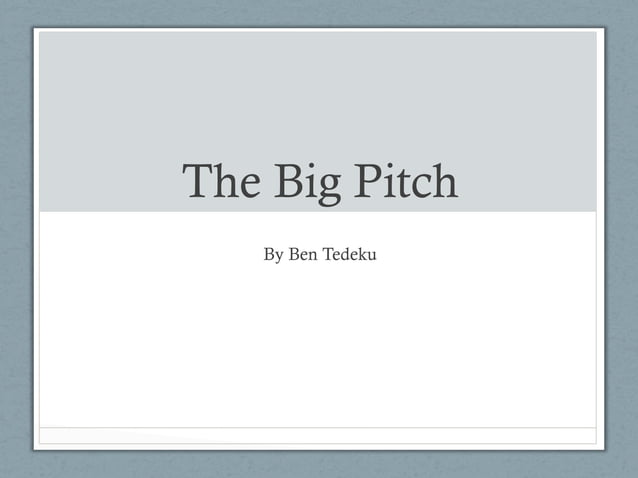 Pitch & production pack | PPT