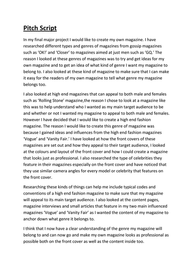 Pitch script | DOCX