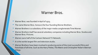 Pitch – warner bros | PPTX