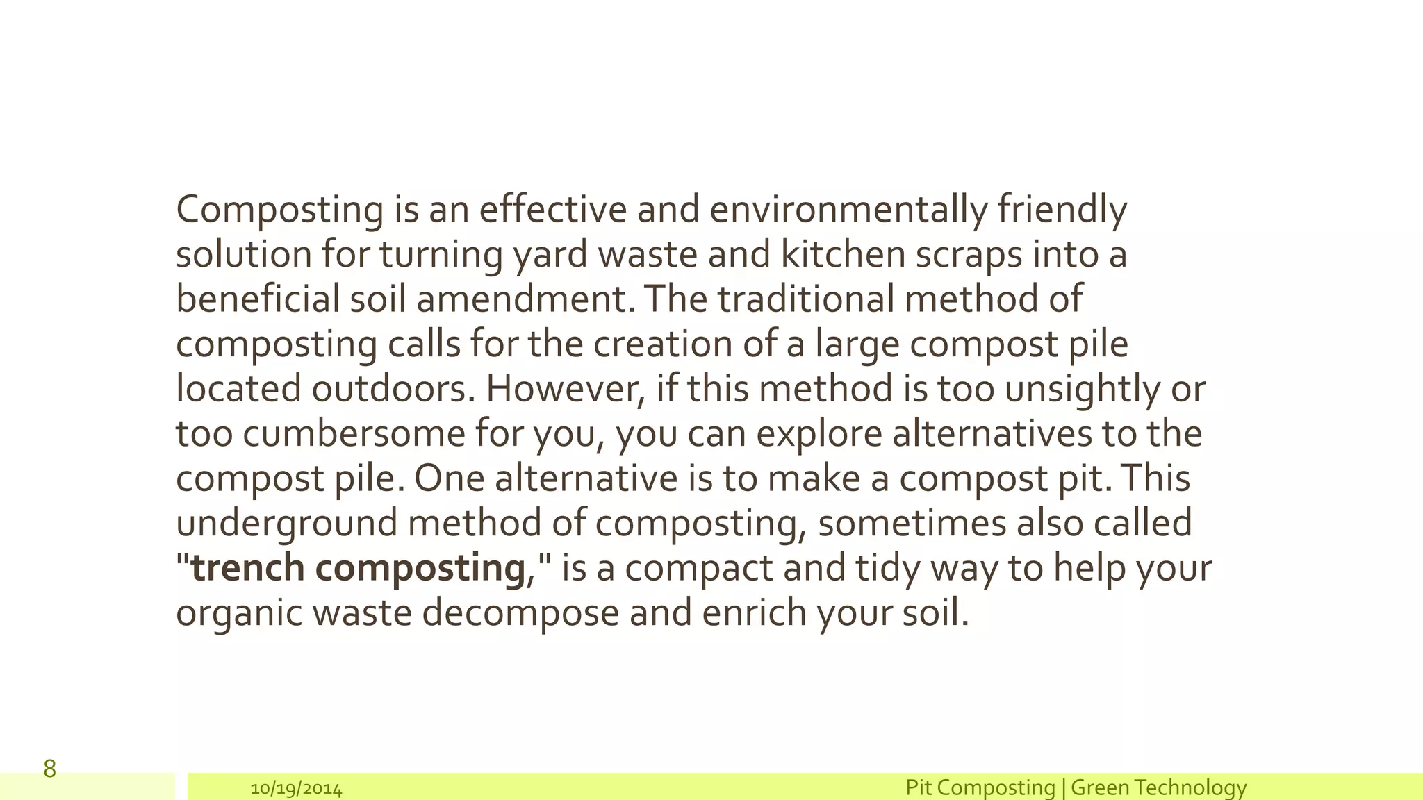 Pit compost | PPTX