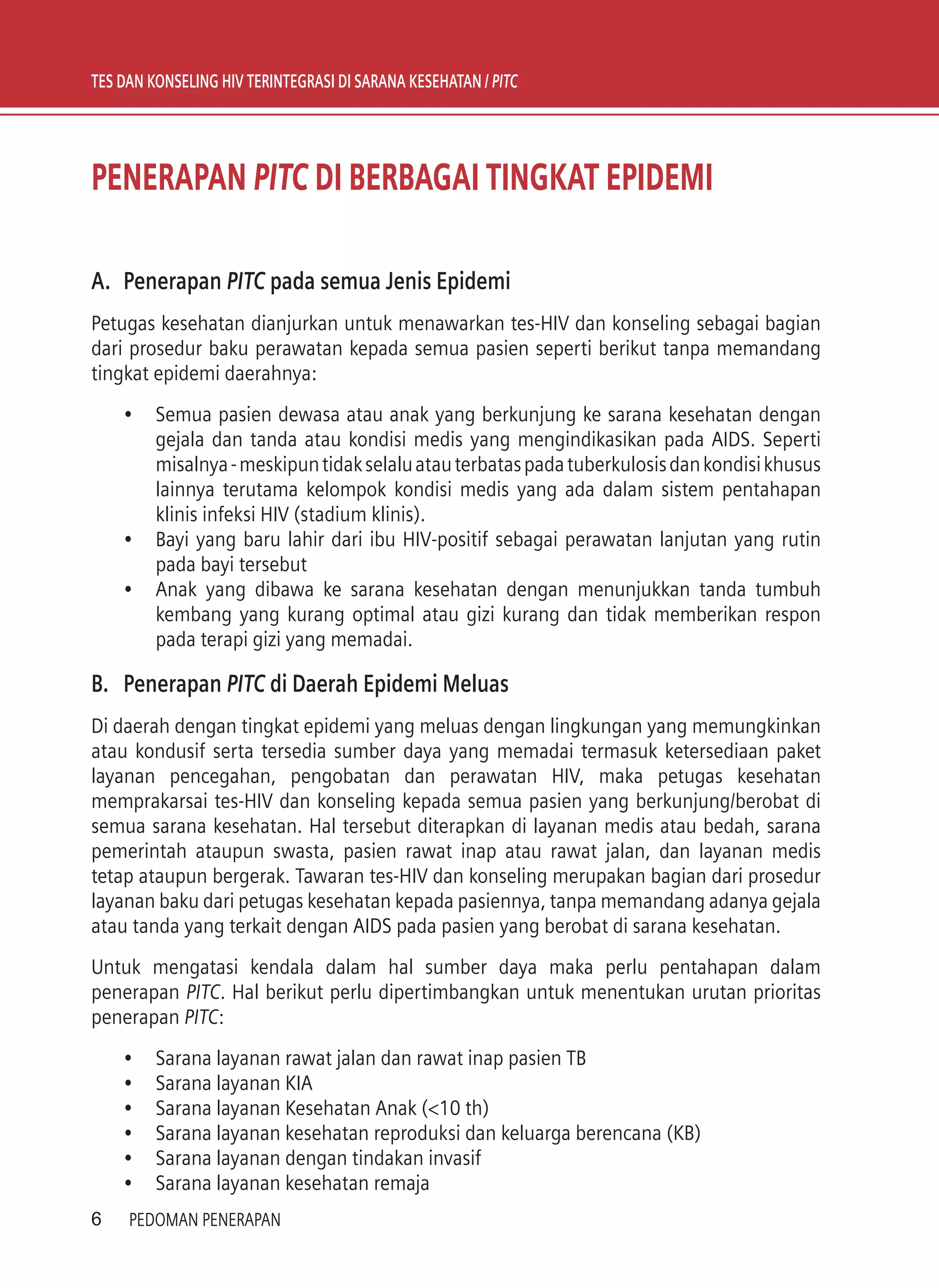 Juknis HIV: Pedoman PITC | PDF