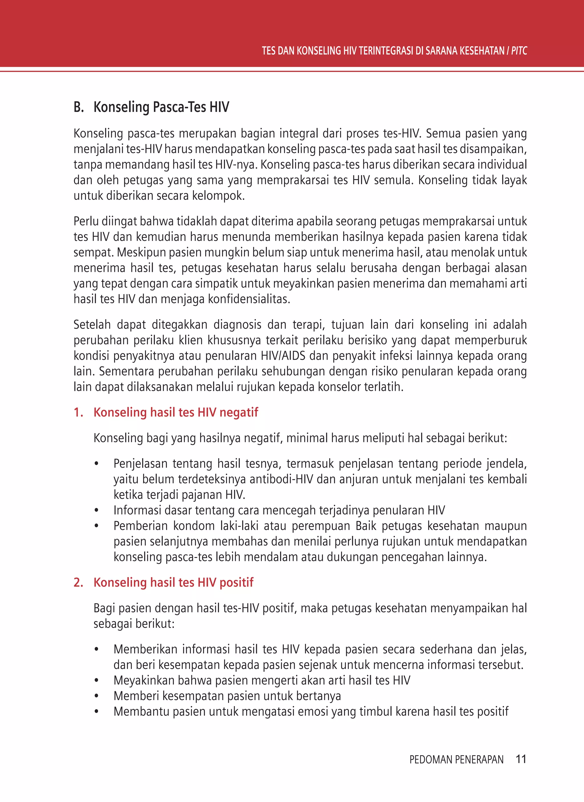 Juknis HIV: Pedoman PITC | PDF