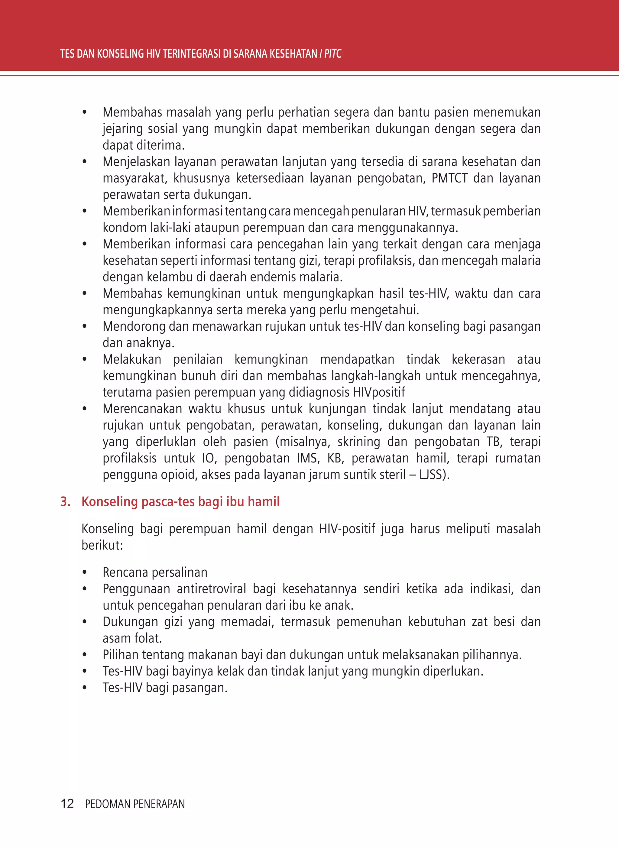 Juknis HIV: Pedoman PITC | PDF