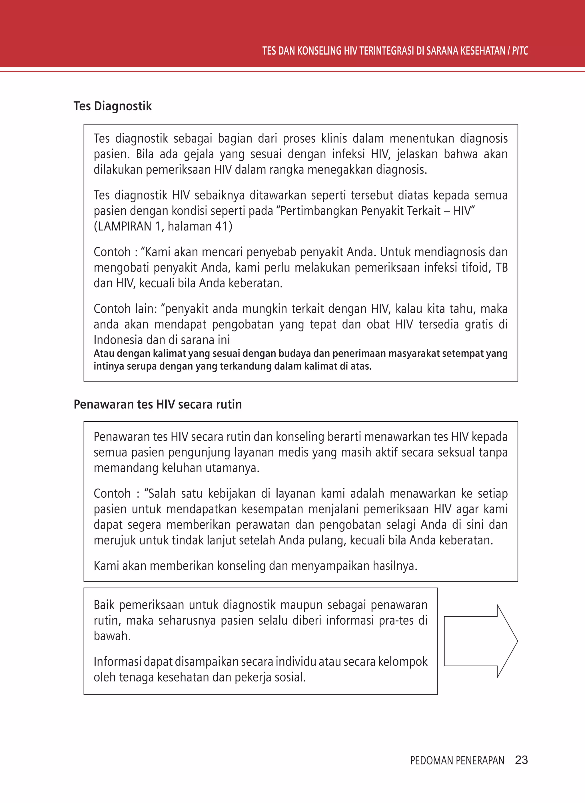 Juknis HIV: Pedoman PITC | PDF