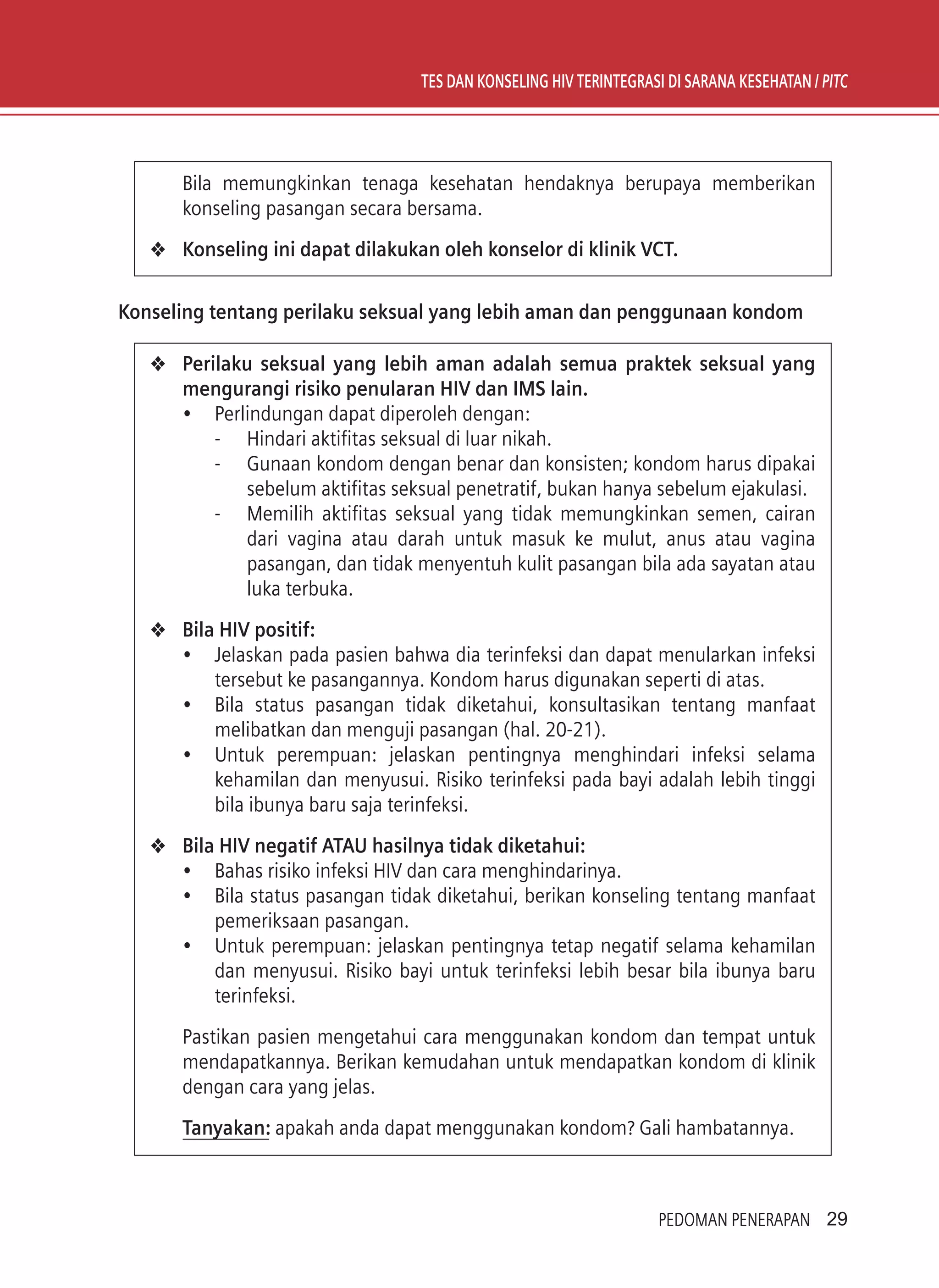 Juknis HIV: Pedoman PITC | PDF