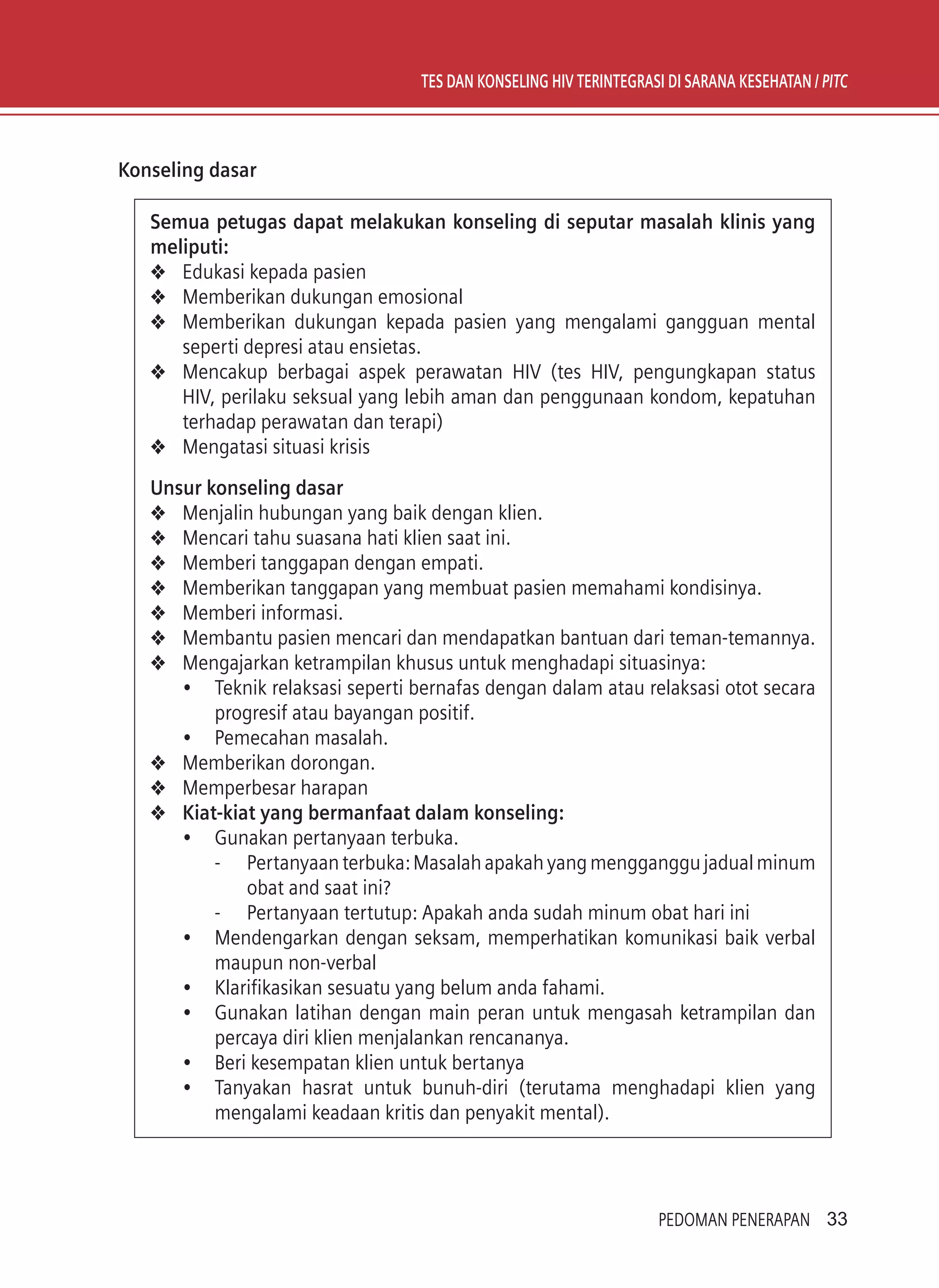 Juknis HIV: Pedoman PITC | PDF