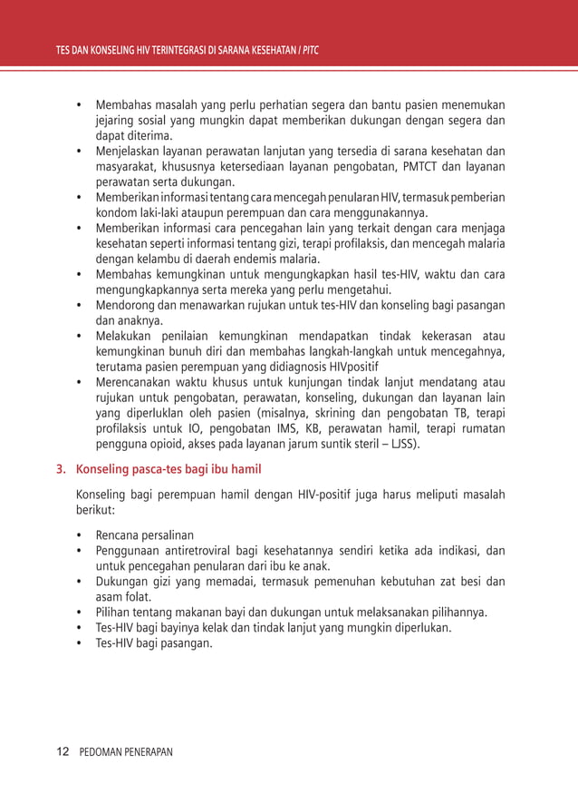 Juknis HIV: Pedoman PITC | PDF