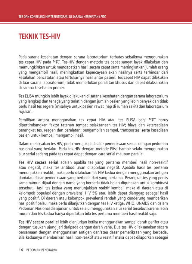 Juknis HIV: Pedoman PITC | PDF