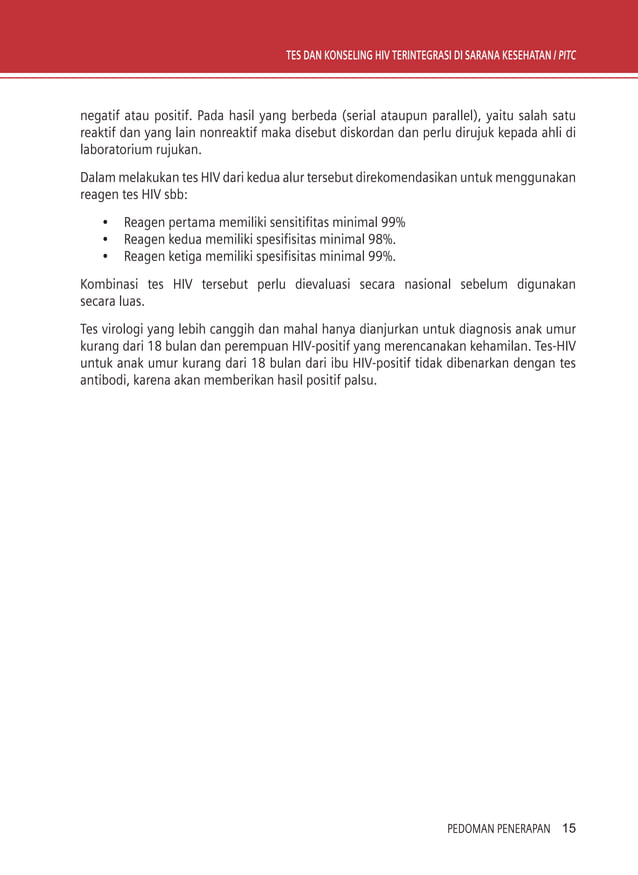Juknis HIV: Pedoman PITC | PDF