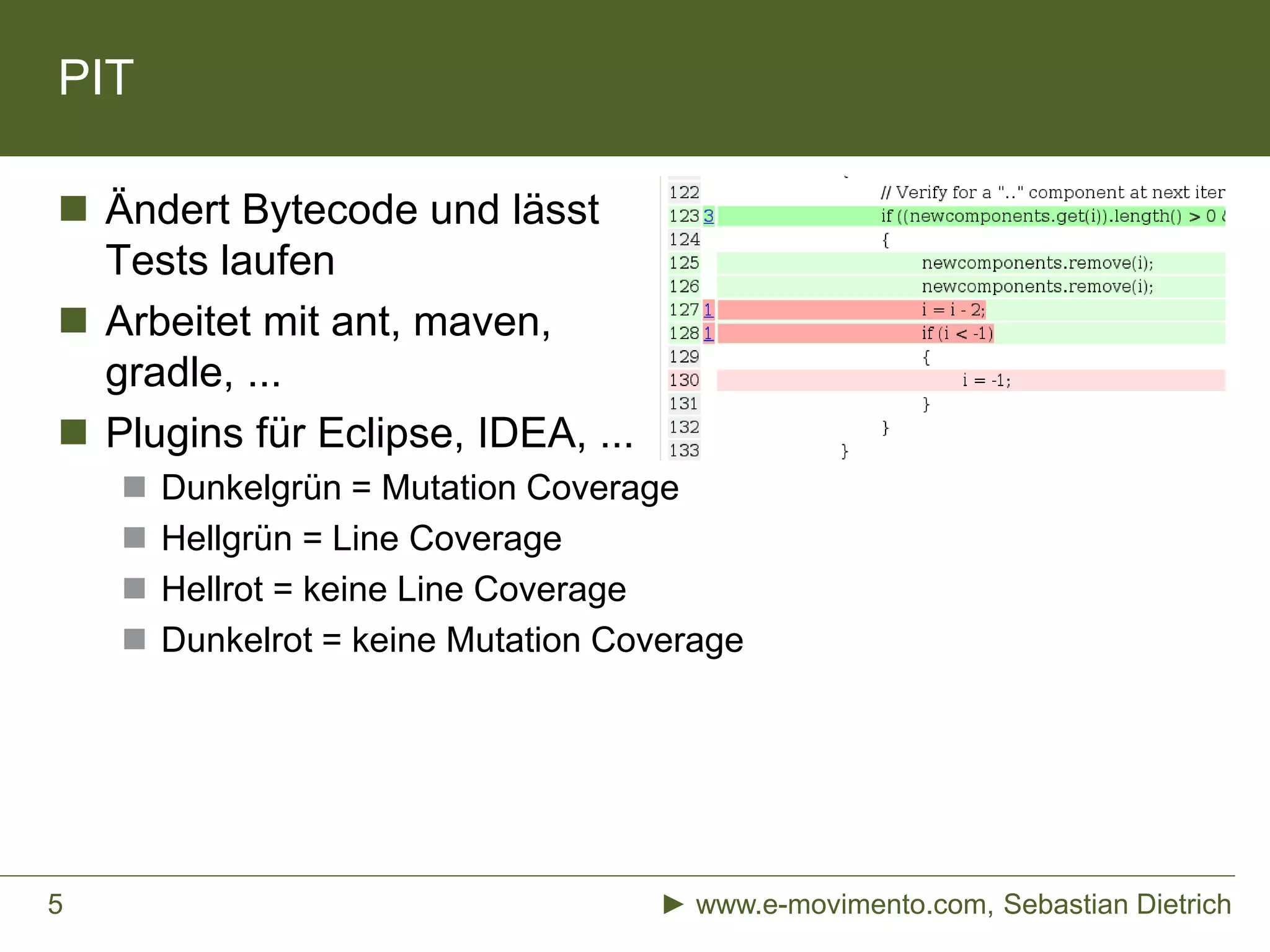 Mutation Testing Mit Pit Ppt