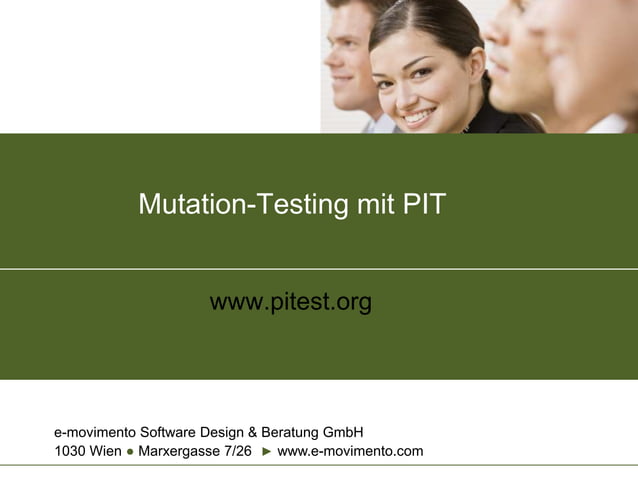 Mutation Testing Mit Pit Ppt