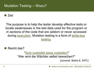 Mutation-Testing mit PIT | PPT
