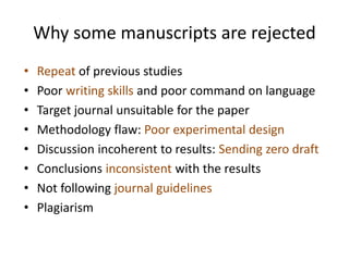 Pitfalls of manuscript how to avoid it | PPTX