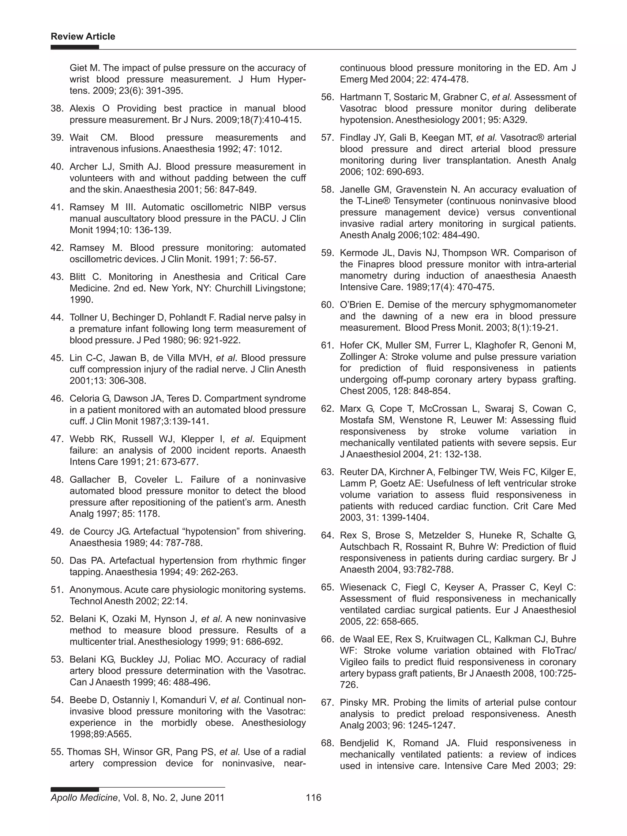 Pitfalls of Noninvasive Hemodynamic Monitoring | PDF