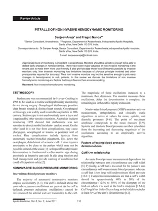 Pitfalls of Noninvasive Hemodynamic Monitoring | PDF